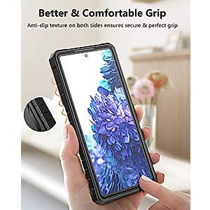 for Samsung Galaxy S20 FE Case: Rugged Belt Clip Holster Heavy Duty with Built-in Kickstand - Military Grade Protection Shockproof Cover for Galaxy S20 FE - Black