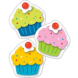 Carson Dellosa – Cupcakes Mini Colorful Cut-Outs, Classroom Décor, 36 Pieces