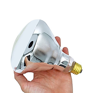 lumenivo 250W BR40 Heat Lamp Bulb Clear Heat Lamp - Bathroom Heat Lamp - Food Warmer Bulbs - Infrared Heat Light Bulb Flood Reflector Lamp with E26 Base - 120-130V