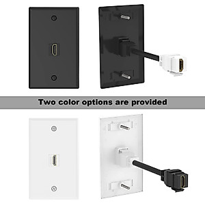 LEENUE HDMI Keystone Jack Pigtail Cable, HDMI Female to Female Pigtail Extension Cable 4k Coupler (2-Pack)-6 Inches