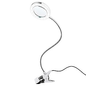 JimKing Magnifying Lamp, Tattoo Light Desk Lamp, LED Book Light with Clip, USB Bed Lamp for Reading, Tattoo, Make Up, Manicure
