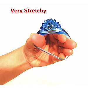 HND® Novety LED Flashing Light Up Jelly Bumpy Ring, For Party,Cutumes,Birthday,Wedding And Any Celebrations. 24-Pack