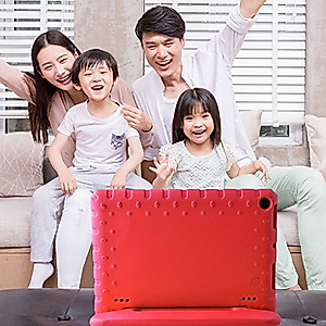 LTROP Fire HD 10 Case 2019 (Previous Model) Shock Proof Fire HD 10 Tablet Case for Kids (7th Generation and 9th Generation, 2017 and 2019) NOT for 2021 Released 11th Generation - Red