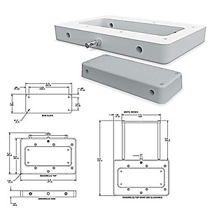 Minn Kota 1854054 RTA-54 Riptide Electric Steer Trolling Motor Composite Quick Release Bracket, Black