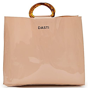 Designer Plastic purses and handbags - Vynyl Clear Transparent Bag - PVC Bags clear Purse - Waterproof Designer Clear Handbags - Bolsa Trasparente de Mujer (High Glass Powder)