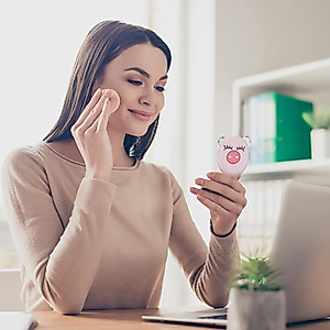 HEALLILY Womens Wallet Double- Sided Hand Mirror Pig Makeup Mirror Portable Foldable Double Sided Round Mirror Purse Handbag Cosmetic Mirror for Women Ladies Style 2 Compact Vanity Mirr Travel Wallet