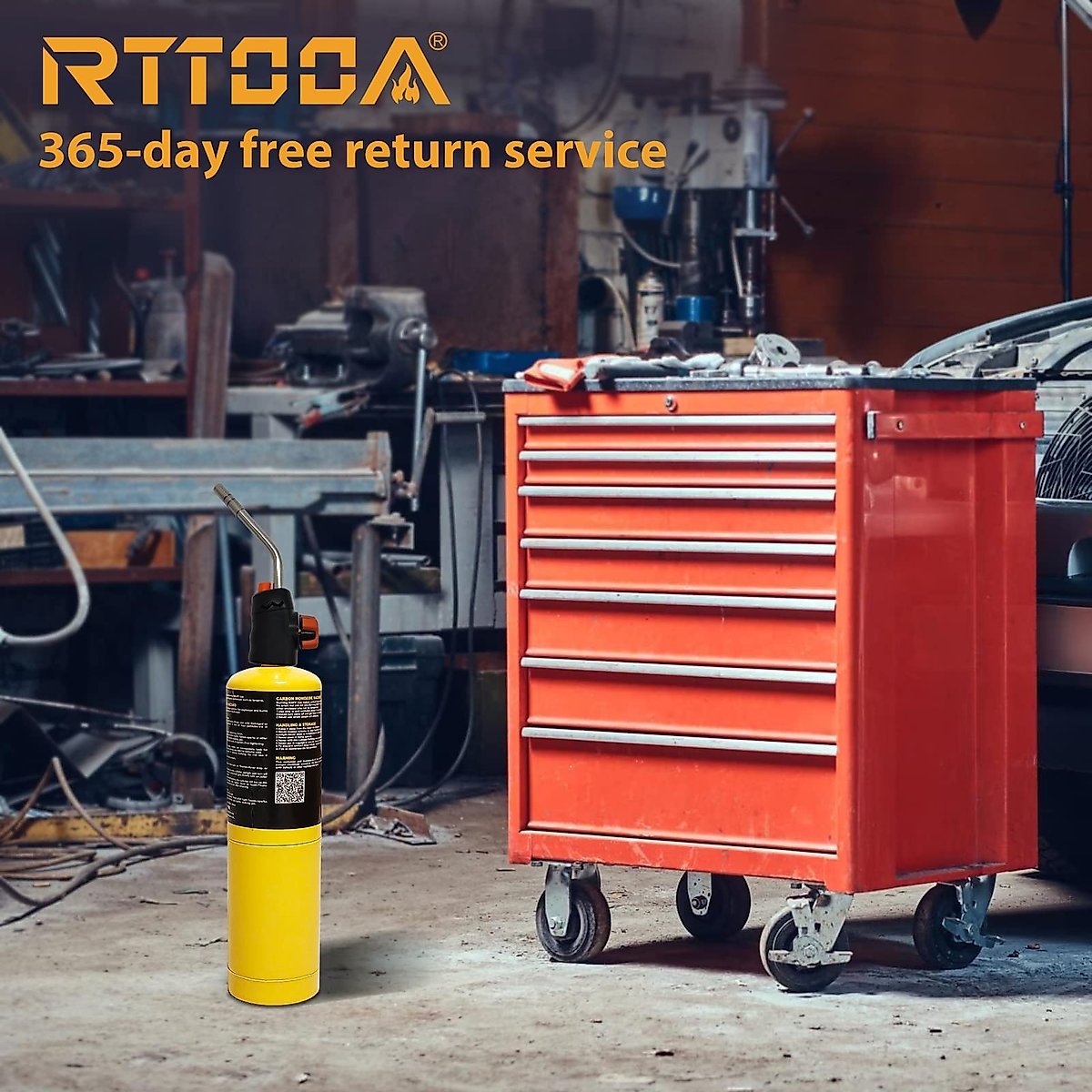 Propane Torch Head, Trigger Start Propane Gas Torch Kit with Self Ignition & Adjustable Knob, Pencil Flame Welding Torch Fuel by Propane Gas（CSA Certified)