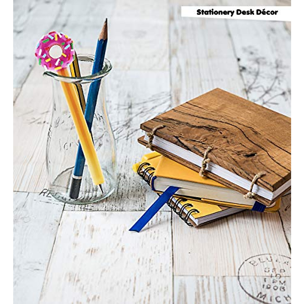 Planet Pens Bundle of Cute Treats: Sparkle Pink Donut, Vanilla Cone Ice Cream, & Ice Treat Novelty Pens - Fun Unique Office Supplies Ballpoint Pens For School & Office - 3 Pack