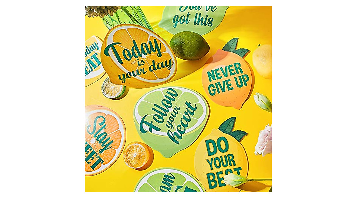 64 Pieces Lemon Cutouts School Bulletin Board Lemon Motivational ...