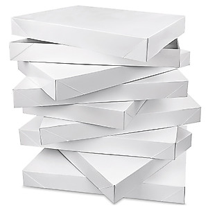 MUMULULU 8 PCS White Gift Boxes with Lids Sizes 11'' x 7.48'' for Birthdays Graduations Christmas Weddings Baby Showers and More