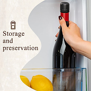 Loboo Idea Silicone Wine Stoppers For Wine Bottles, Wine Saver Stoppers (6pcs/box, Black)