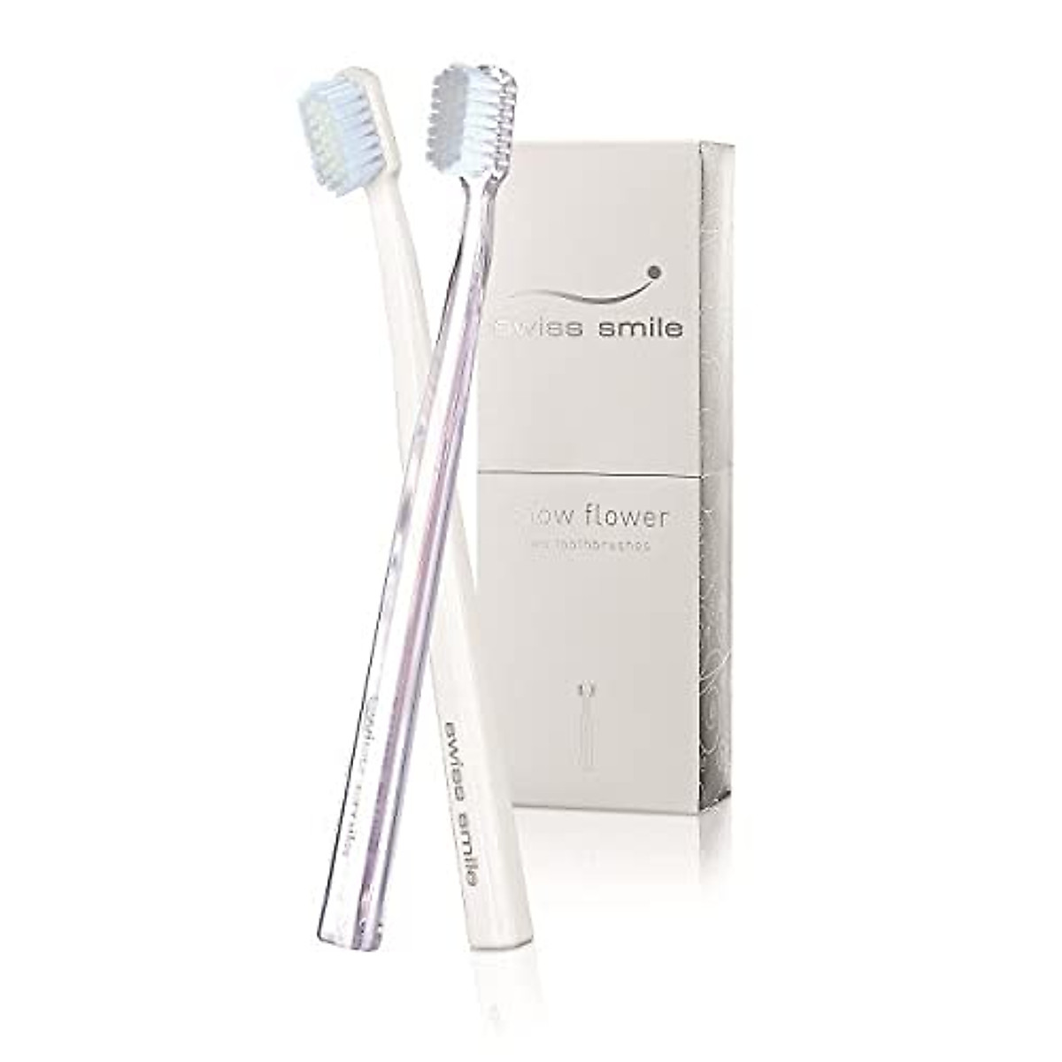 SwissSmile Snow Flower Whitening Duo Toothbrush, 2 Pack