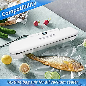 Gagedecy 100 Counts 7x10 inch Food Vacuum Sealer Bags,BPA Free,Airtight Food Storage and Sous Vide,Commercial Grade Meal Prep PreCut Bags,Compatible with Vac Sealer