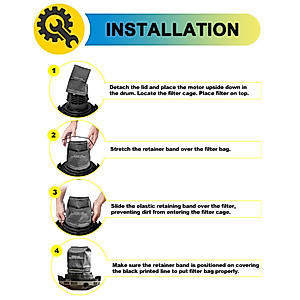 SpaceTent CMXZVBE38737 Shop Vac Filter Bags, compatible with CRAFTSMAN 2 and 2.5 Gallon Wet/Dry vacs, 5 Pack CRAFTSMAN Clean and Carry 2 gallon filter, 9-38737