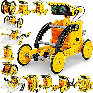 GaHoo 13-in-1 STEM Solar Robot Toys Kit for Kids, DIY Building Science Learning Educational Experiment Kit, Engineering Science Kits Birthday Gift for Age 8 9 10 11 12 Years Old Boys Girls Teens