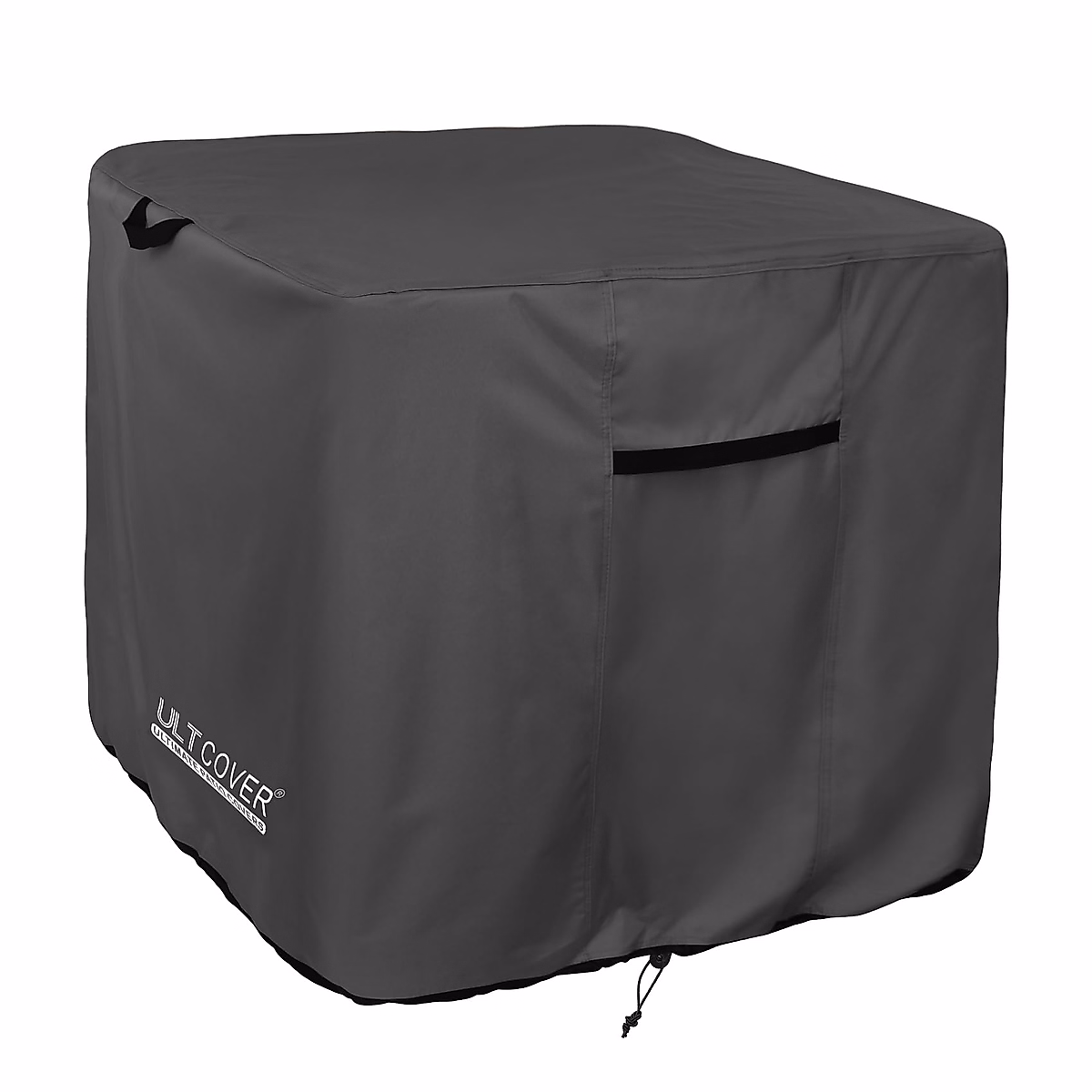 ULTCOVER Waterproof Square Air Conditioner Cover for Outside AC Units Size Upto 34W x 34D x 25H inch, Black