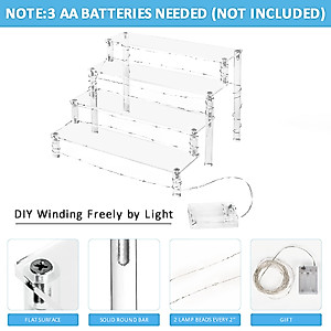 YestBuy 4 Tier Shelf Cake Pop Stand (Blue) +5 TierPremium Cupcake Holder, Acrylic Cupcake Tower Display, Cady Bar Party Décor, Acrylic Display for Pastry Weddings, Birthday (Blue)