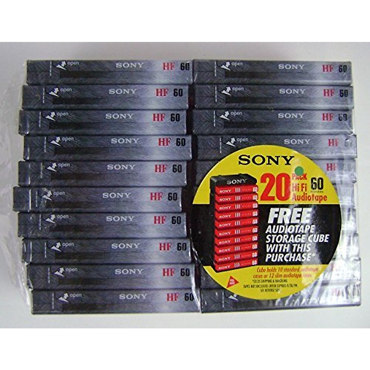 Sony HF60 Blank Audio Cassette Tape 20 Pack