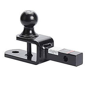 HITOWMFG 3-in-1 ATV Towing Hitch Ball Mount Adapter with 2" Ball,1-1/4 inch Solid Shank