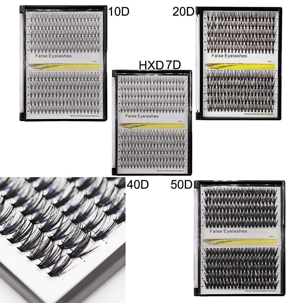 Vayator Eyelashes 10-12mm Mixed,12-14mm Mixed,14-16mm Mixed Mink Eyelashes Extension Natural Russian Volume Faux Eyelashes Individual Lashes Makeup Tools (20D-14mm-16mm Mixed)