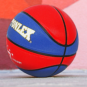 PATTONLEX Basketball - Official Size 7 (29.5") - Composite Leather - Indoor/Outdoor Ball for Men(Blue/red)