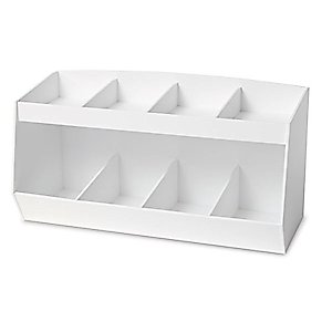 Fixed Compartment Bench Bin 8 Bins (4 Over 4) 24"W x 10"D x 12"H