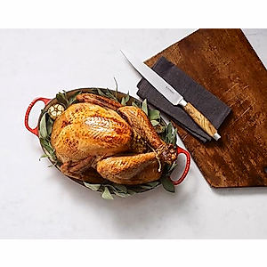 Le Creuset of America Le Creuset Enameled Cast Iron Signature 3QT. Oval Baker-Oyster, 3 Qt. (14.25")
