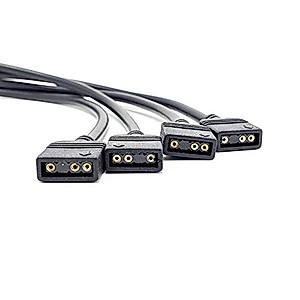 MICRO CONNECTORS Addressable RGB 1 to 4 Splitter Cable - 30cm/ 2 Pack (F04-04ARGB30-2P)