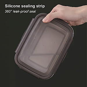 3 Pack 304 Stainless Steel Large Food Storage Container with Lids Airtight Metal Food Containers Stackable Meal Prep Leftover Containers for Freezer Fridge Oven Dishwasher Safe (Size : 850ML)