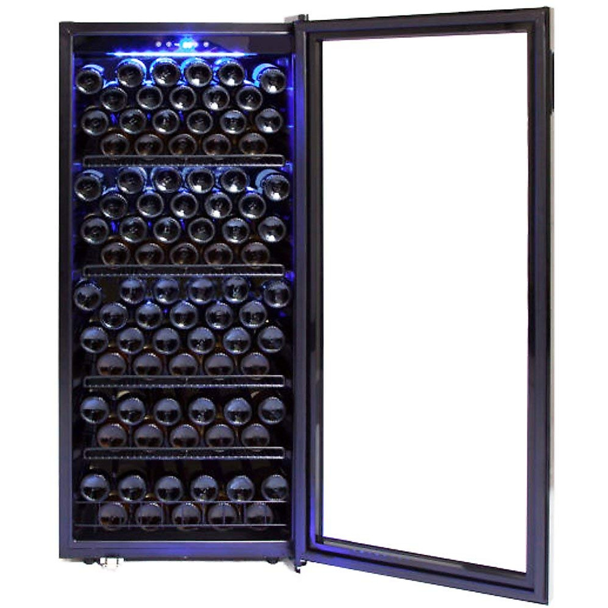 Whynter FWC-1201BB 124 Bottle Freestanding Cabinet Wine Refrigerators Free Standing, One Size, Black
