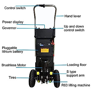 WTHOME Sack Toboggan Electric stairclimber, with Telescopic Handle, Stairs up/Down 300 kg Load Capacity, Maintenance-Free/brushless Motor - Hand Truck, S-Shaped Support arm