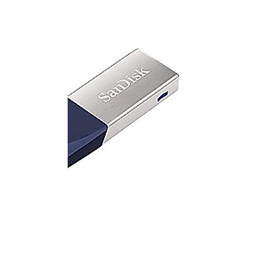 SanDisk 128GB USB 3.0 iXpand Mini Flash Drive with Lightning Connector for iPhones, iPads & Computers (SDIX40N-128G) Blue