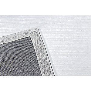 Bashian Radiance Collection WZ Hand loomed 100% Viscose Area Rug, 5.6' x 8.6', White