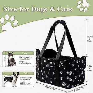 Cullaby Small Dog Car Seat Center Console for Small Dogs Under 15 lbs, Dog Booster Car Seat, Safe and Comfortable Pet Car Seat Puppy (Black)