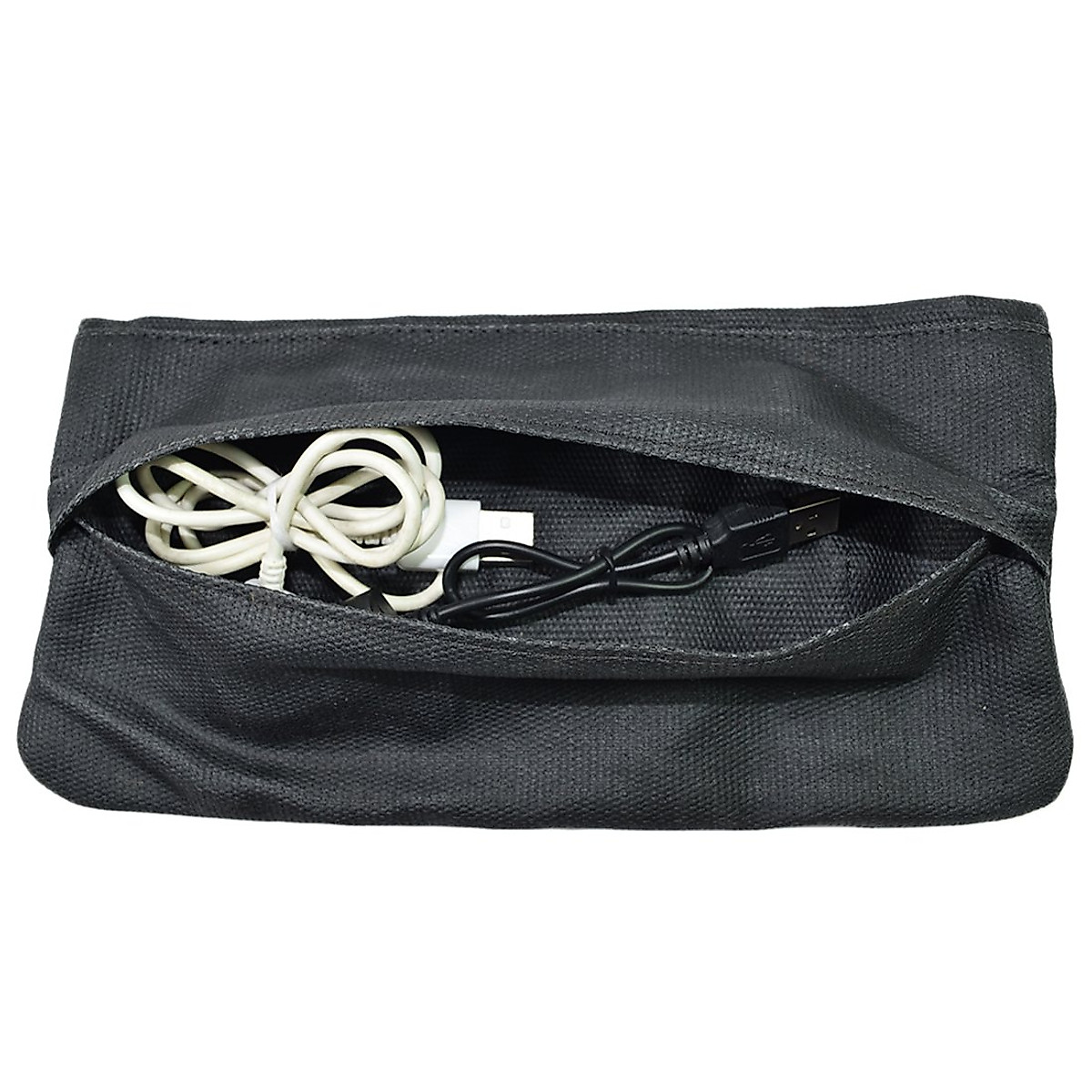 Hide & Drink, Pen Accessories Kit Pouch Holder, Secure Fit, G Pen Soft Travel Bag Handmade from Waxed Canvas (Charcoal Black)