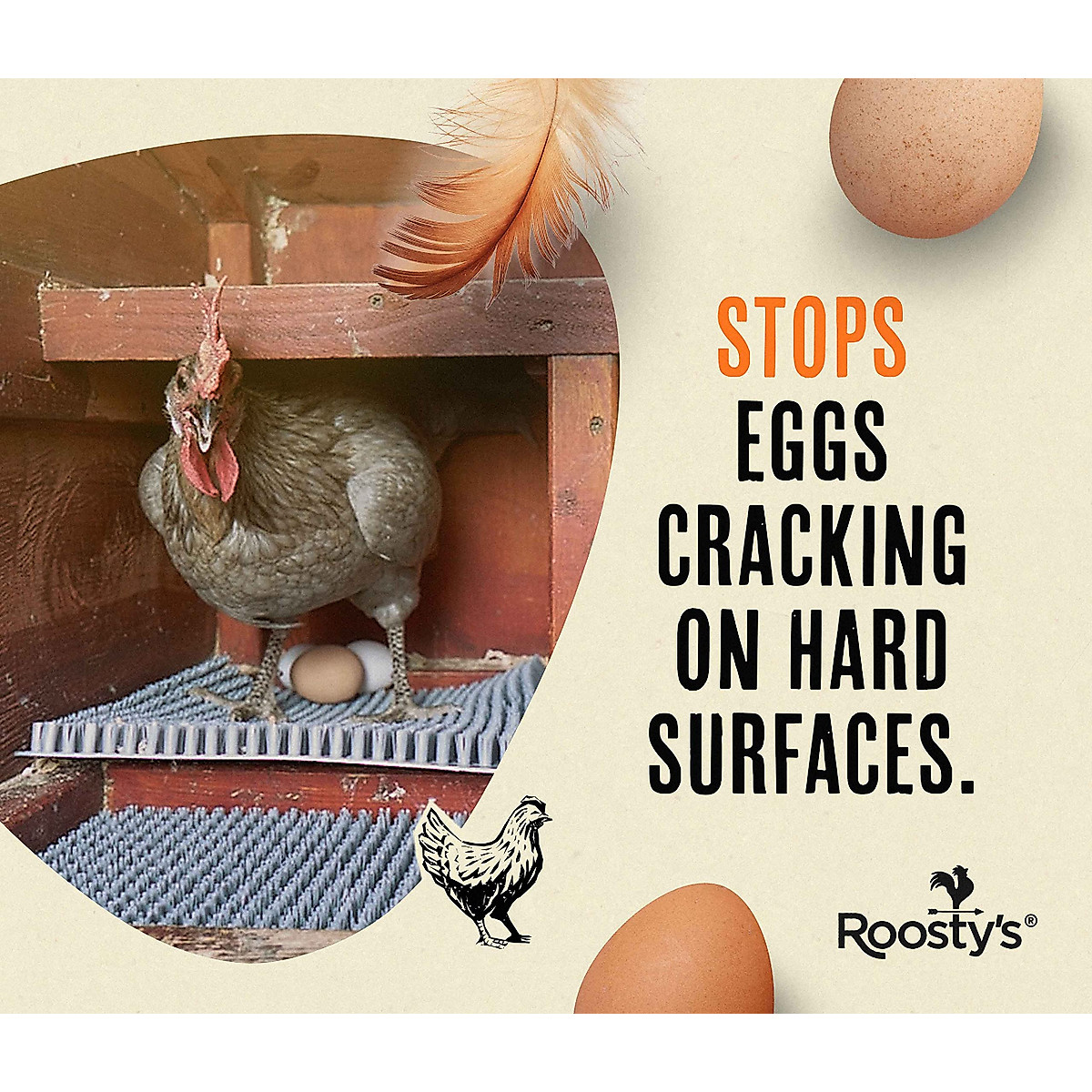 Roosty's Chicken Nesting Box Pads Gray x6 | Washable Plastic Nesting Box Liners | Chicken Bedding for Coop, Nesting Pads, Chicken Laying Boxes, Nesting Pads for Chicken Coop, Chicken Nesting Box Pads