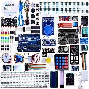 ELEGOO Upgraded UNO R3 Most Complete Starter Kit V2.0 with Tutorials Compatible with Arduino, STEM Projects for Kids, Teens, Adults, Robotics & Engineering Kits, Science | Coding | Programming Set