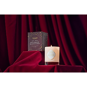 Trapp No. 97 - Bourbon Mahogany - 2.1 oz. Poured Votive Candle - Aromatic Home Fragrance with Seasonal Scent of Charred White Oak, Spanish Saffron, & Black Mahogany Notes - Soy Wax Blend