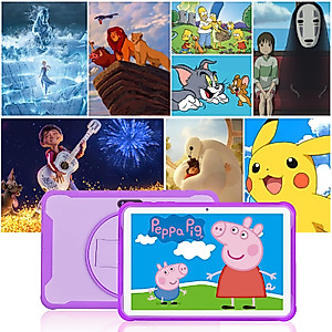 Kids Tablet, Trayoo 10.1 Inches Tablet for Kids, Android 11 2GB 32GB Toddler Tablet with Dual Camera, WiFi, Bluetooth ,Pre-installed App,Parent Control, Education, Games, Fit for Age 3-14