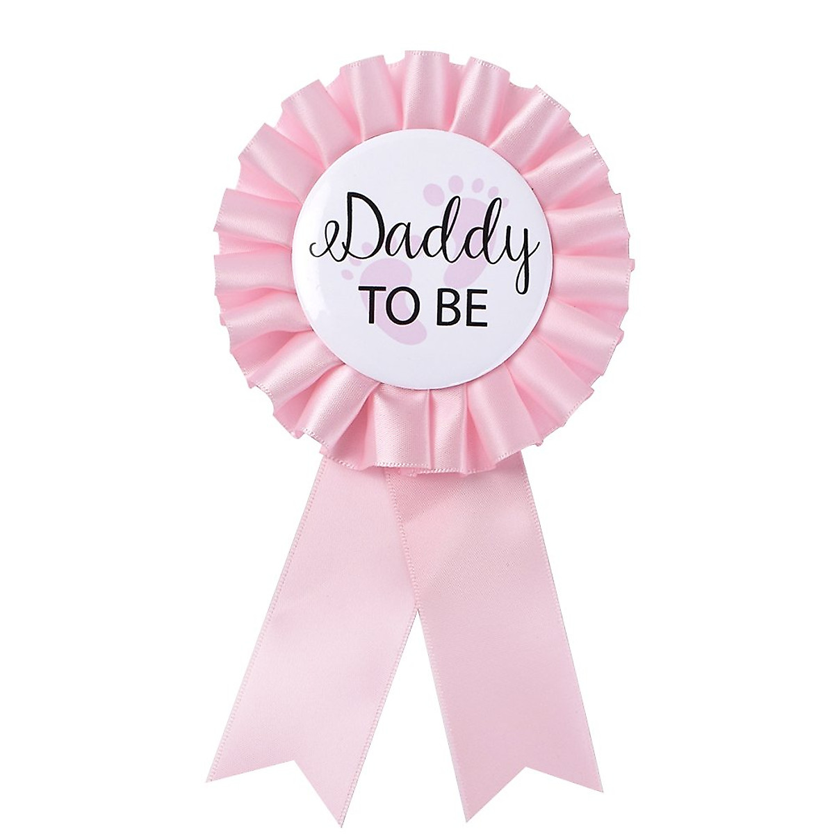 "Growing A Princess" Sash Daddy to Be Tinplate Badge Pin Kit Baby Shower Party Gender Reveals Party Gifts (Pink)