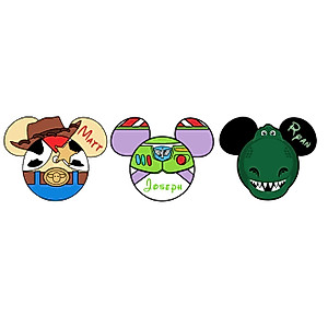 For Disney Cruise Magnet - Personalized Door Magnet toy Heads - 8 Pattern Choices Sheriff Buzz Bo Alien Rex etc.
