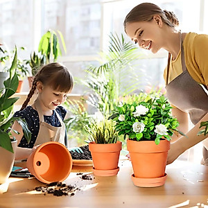 Kosrtuny 3 Inch Terracotta Pots with Saucer-20 Pack Succulent Cactus Plant Pots with Drainage Hole, Great for Plants Garden Windowsill Indoor & Outdoor Wedding Favors Gifts