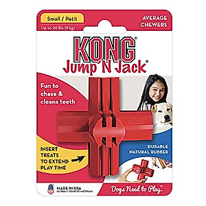 KONG - Jump'N Jack and Easy Treat Peanut Butter - Treat Dispensing Toy with Treats - for Small Dogs