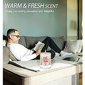 Wishing Candles Big Glass Vanilla Cake Soybean Candles, 60 Hour Cream Scented Birthday Candles, White, 8 Ounces for Birthday Gifts, Parties and Holiday Decorations