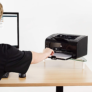 VIVO Glass Ergonomic Tabletop Riser, Triangle Desktop Universal Corner Stand for Computer Monitor LCD LED TV, Monitor, Laptop, Notebook, and More, STAND-V000Q