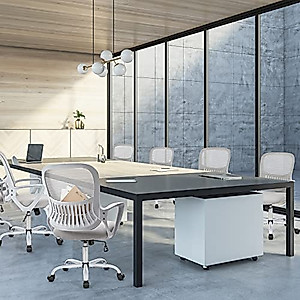 Office Chair, Desk Chair, Managerial Executive Chair, Ergonomic Home Office Desk Chairs, Computer Chair with Comfortable Armrests, Mesh Desk Chairs with Wheels, Mid-Back Task Chair with Lumbar Support