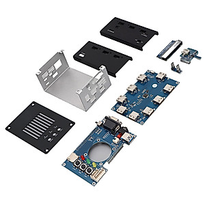 Jeankak Mister FPGA Metal Housing Kit, 32Mb SDRAM Board with Tutorial, USB Hub V2.1 Io Board Metal Housing Set for Simulates Game Consoles, Computers, and Arcade Boards