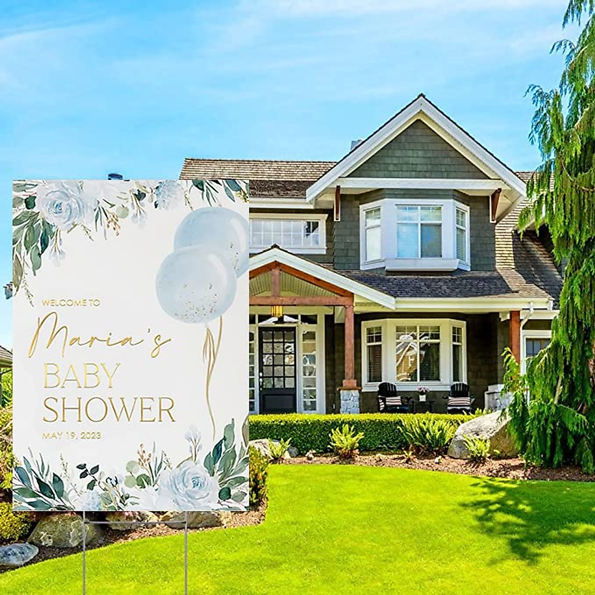 Personalized Baby Shower Welcome Sign, Baby Shower Decoration Customised Baby Shower Party Sign Decor, Baby Shower Sign, Yard Sign Oudoor Party #1