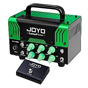 JOYO Badass Bass Mini Amp Head 50 Watt Preamp Hybrid Tube Power Amplifier (No Sound, Requires Extra Speaker & Headphone)