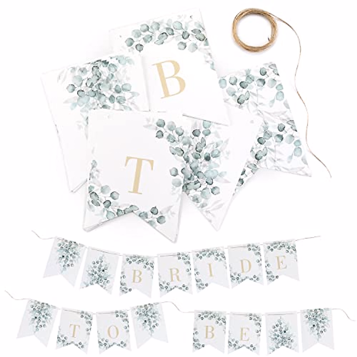 Hortense B. Hewitt Bridal Shower Accessories Greenery Bride to Be Banner